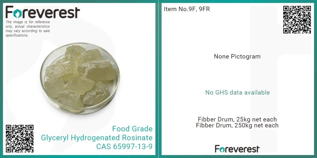 Glyceryl Hydrogenated Rosinate (Food) - Foreverest Resources Ltd