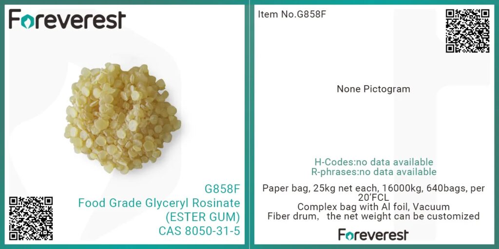 Glycerol Ester of Gum Rosin (ESTER GUM) - Foreverest Resources Ltd